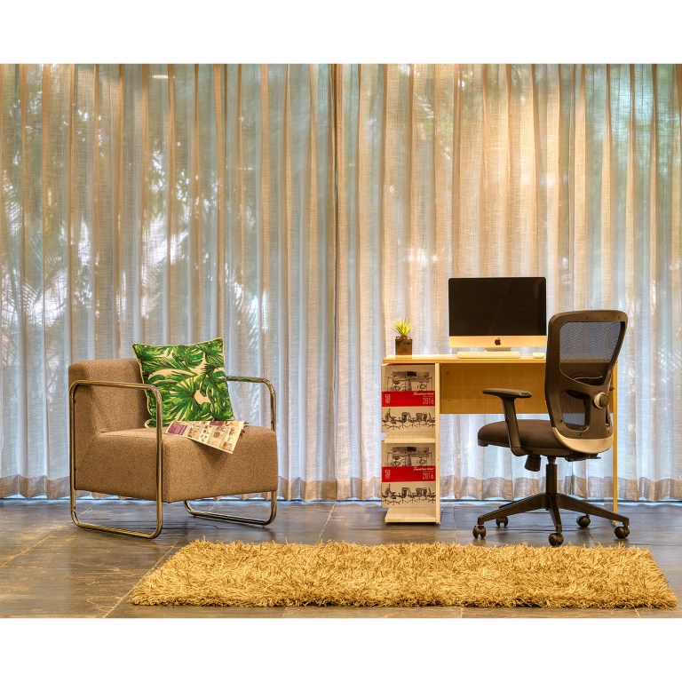 Featherlite Astro Medium Back Mesh Chair with Padded Lumbar Support ...