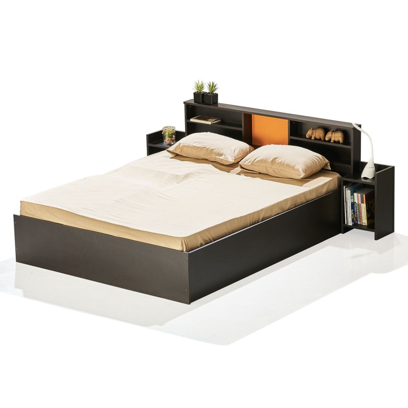 Engineered Wood Bed + Side Table – Featherlite Furniture