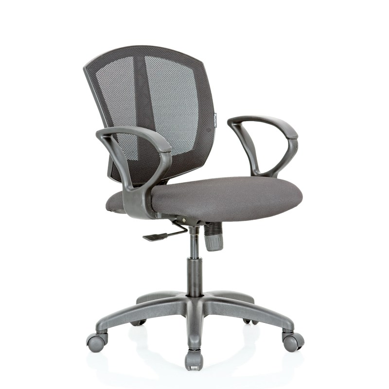 Featherlite Astro Medium Back Mesh Chair with Padded Lumbar Support ...