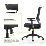 Featherlite Comet Medium Back Mesh Chair with Adjustable Arms ...